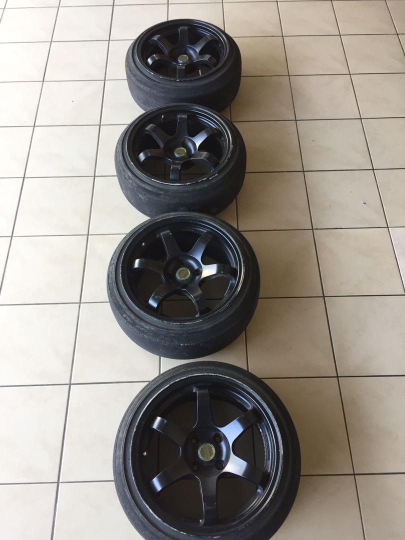 Sport rim TE37 15 inch rota, Auto Accessories on Carousell