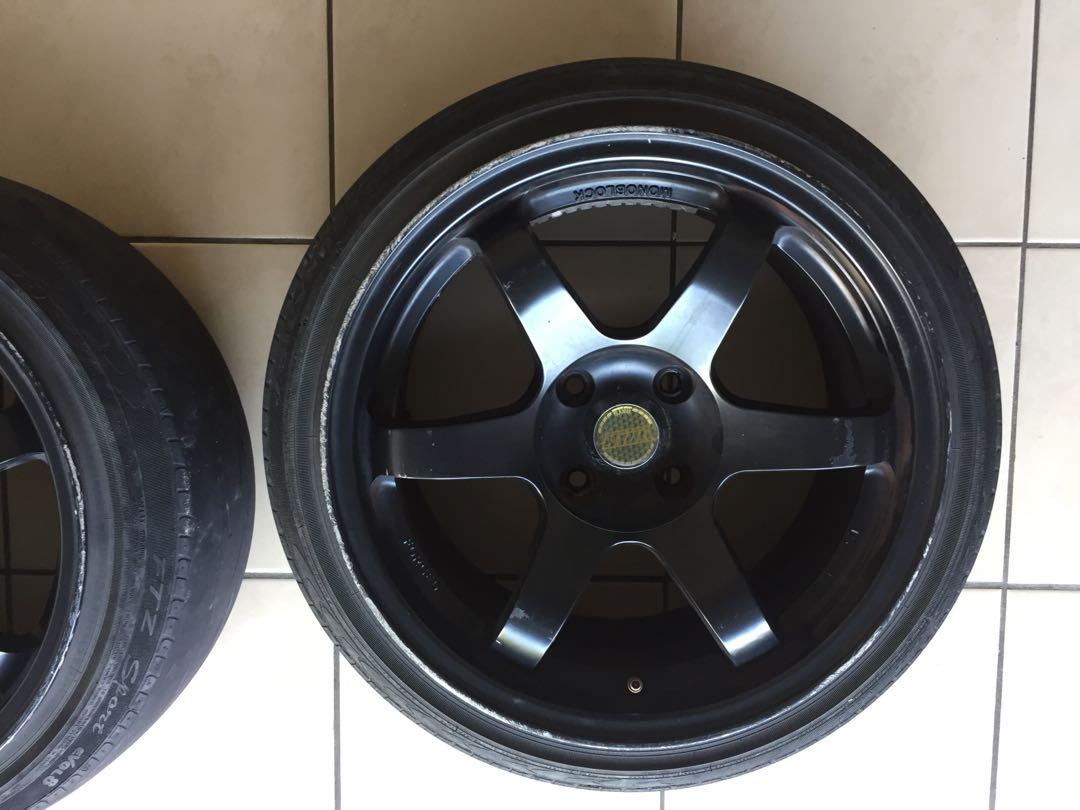Sport rim TE37 15 inch rota, Auto Accessories on Carousell