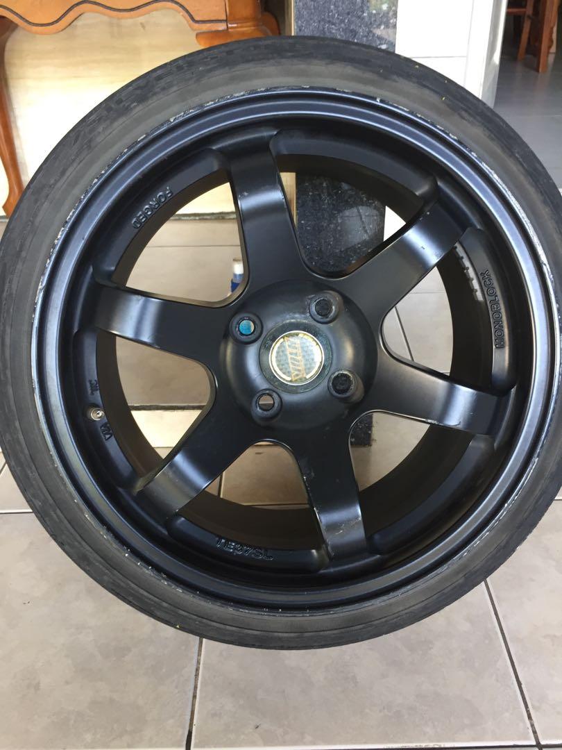 Sport rim TE37 15 inch rota, Auto Accessories on Carousell