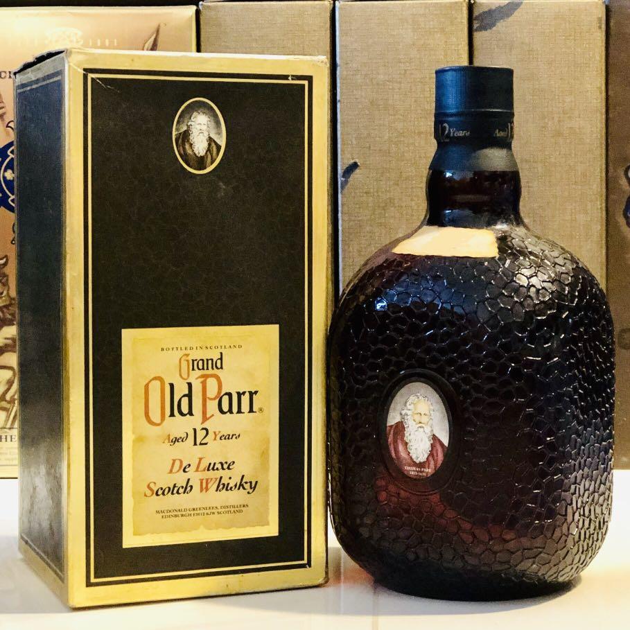 1L Old Parr 12 De Luxe Scotch Whisky with Box, Food & Drinks, Alcoholic Beverages on Carousell