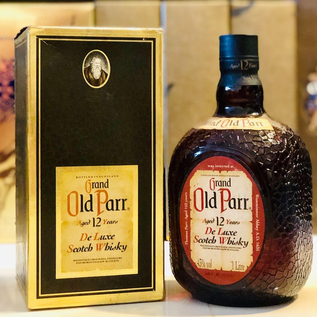 1L Old Parr 12 De Luxe Scotch Whisky with Box, Food & Drinks, Alcoholic Beverages on Carousell
