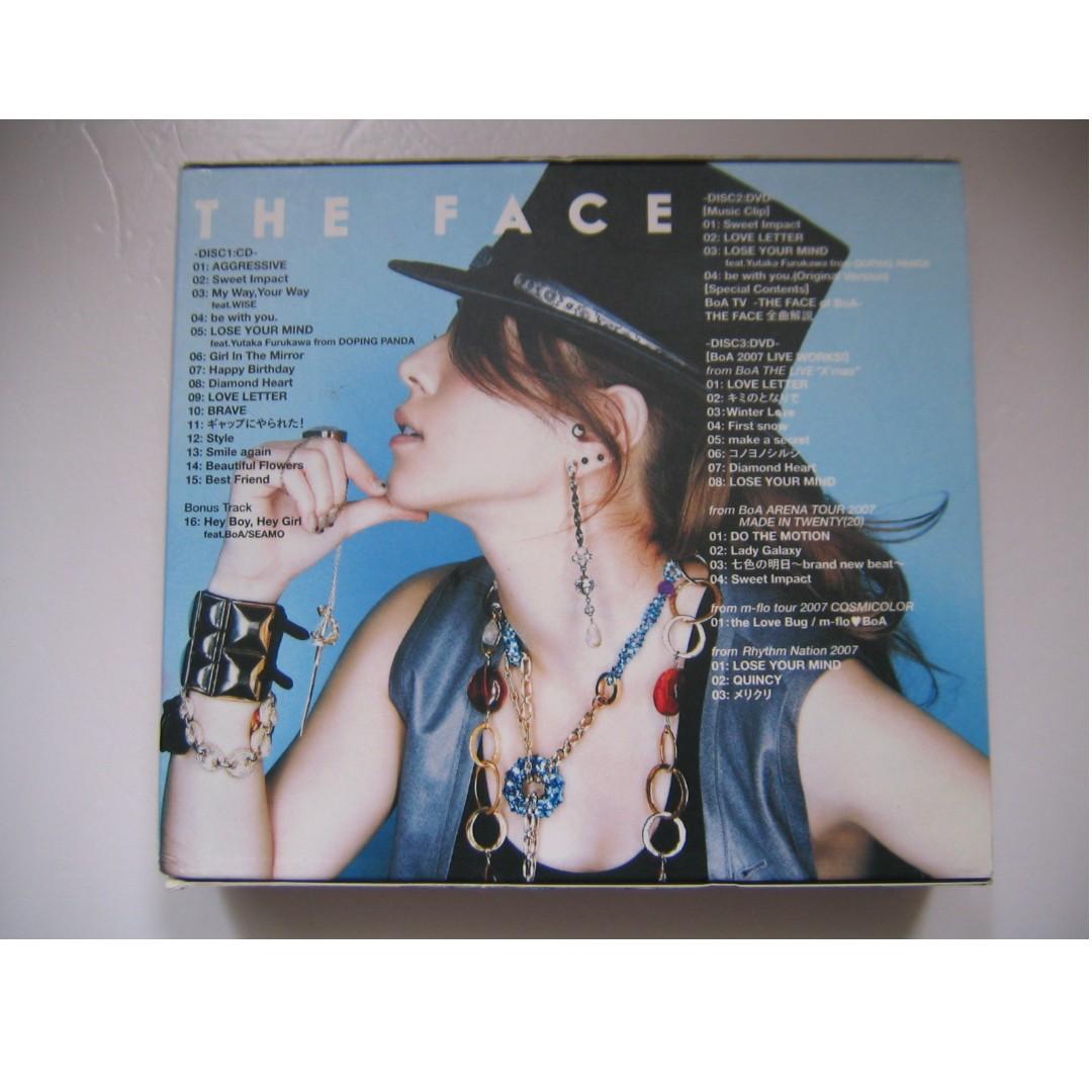BoA - The Face CD + 2 DVD (日本版) (3碟) (附紙外盒 及 歌詞畫冊本), 興趣及遊戲, 音樂、樂器 & 配件 ...