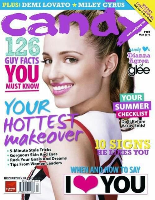 Candy mag April 2010 Glee Dianna Agron, Hobbies & Toys, Books ...