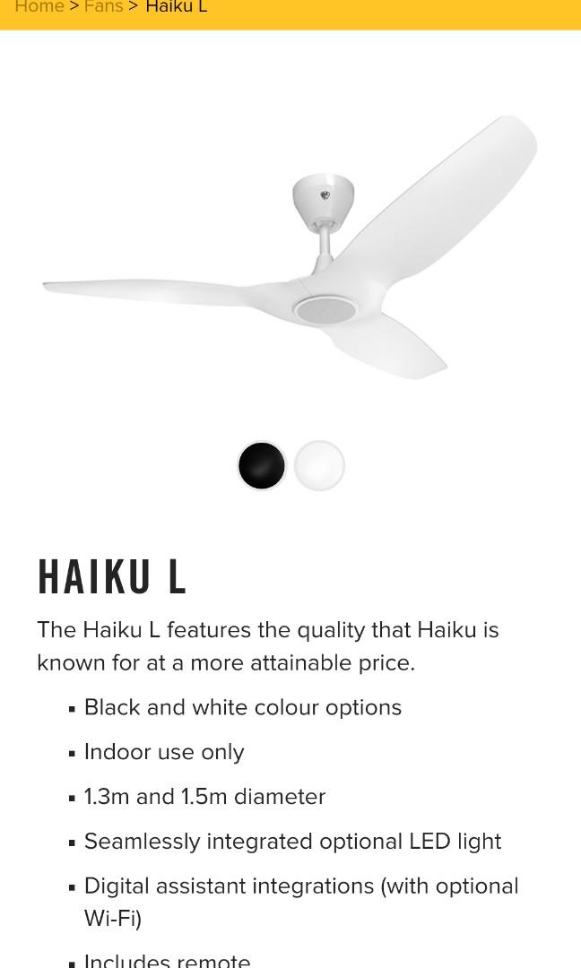Haiku L Series Ceiling Fan Singapore | Shelly Lighting