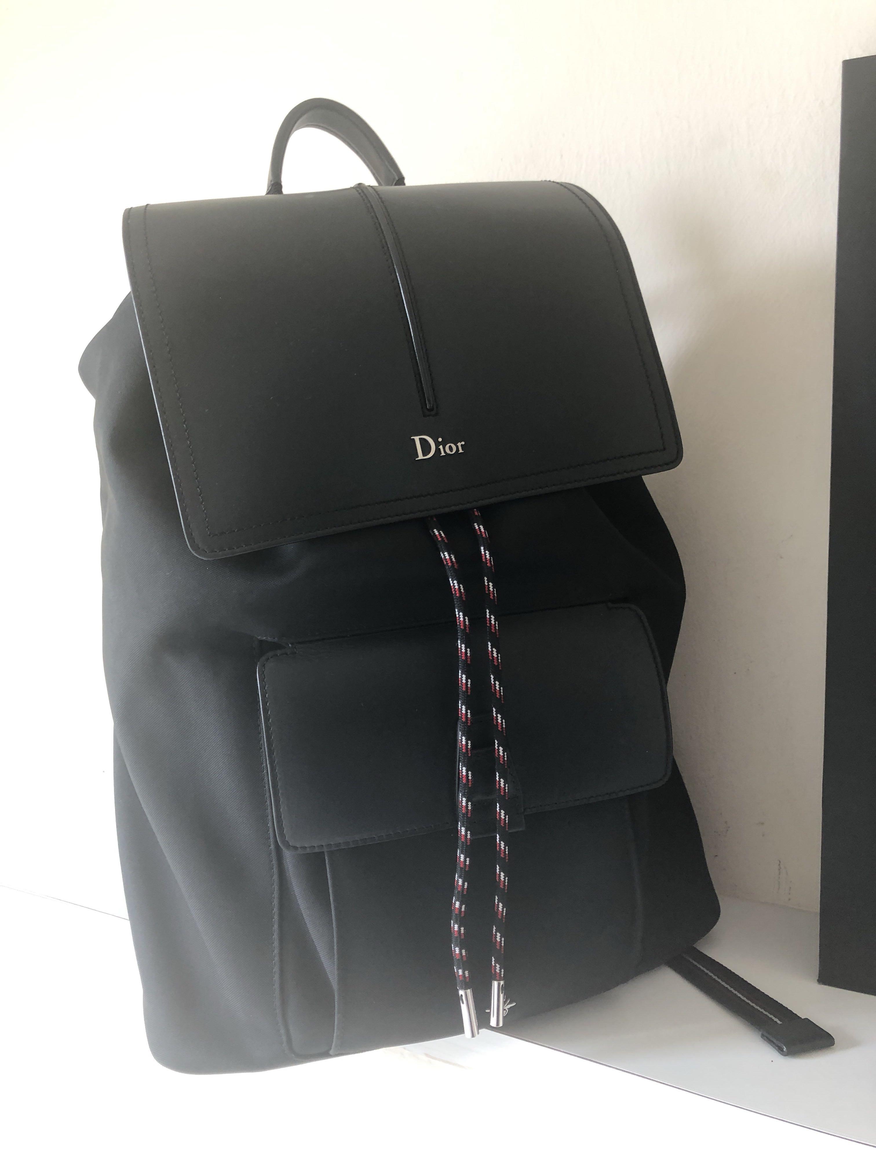 DIOR HOMME unisex black calfskin backpacks , Men's Fashion, Bags ...