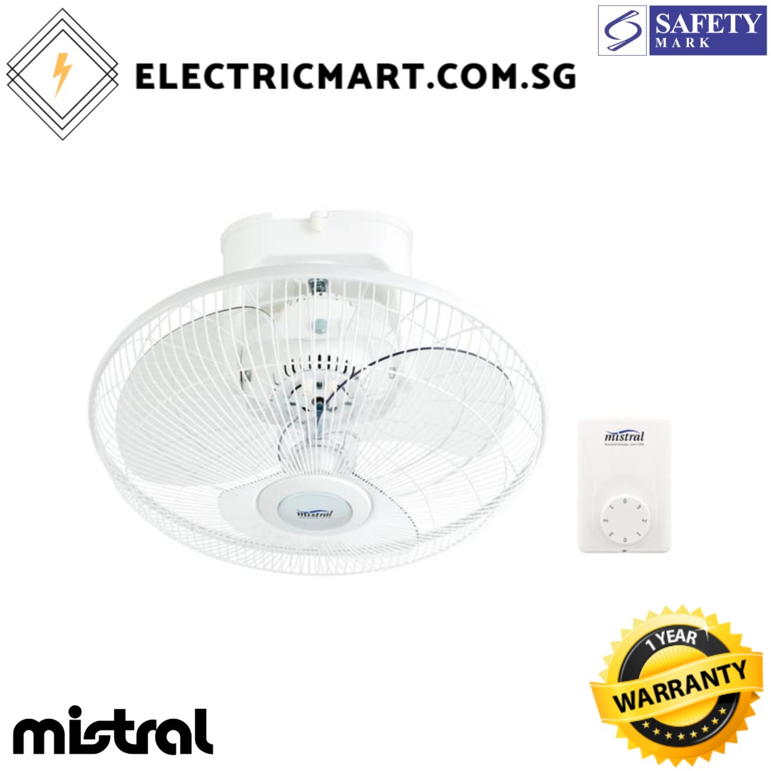 Mistral MAF16F 16" Orbit Auto Ceiling Fan w/ Regulator, Furniture ...