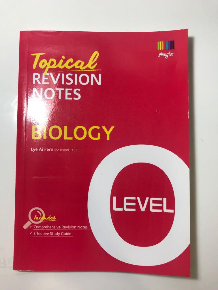 O Level Topical Revision Notes Biology, Hobbies & Toys, Books ...