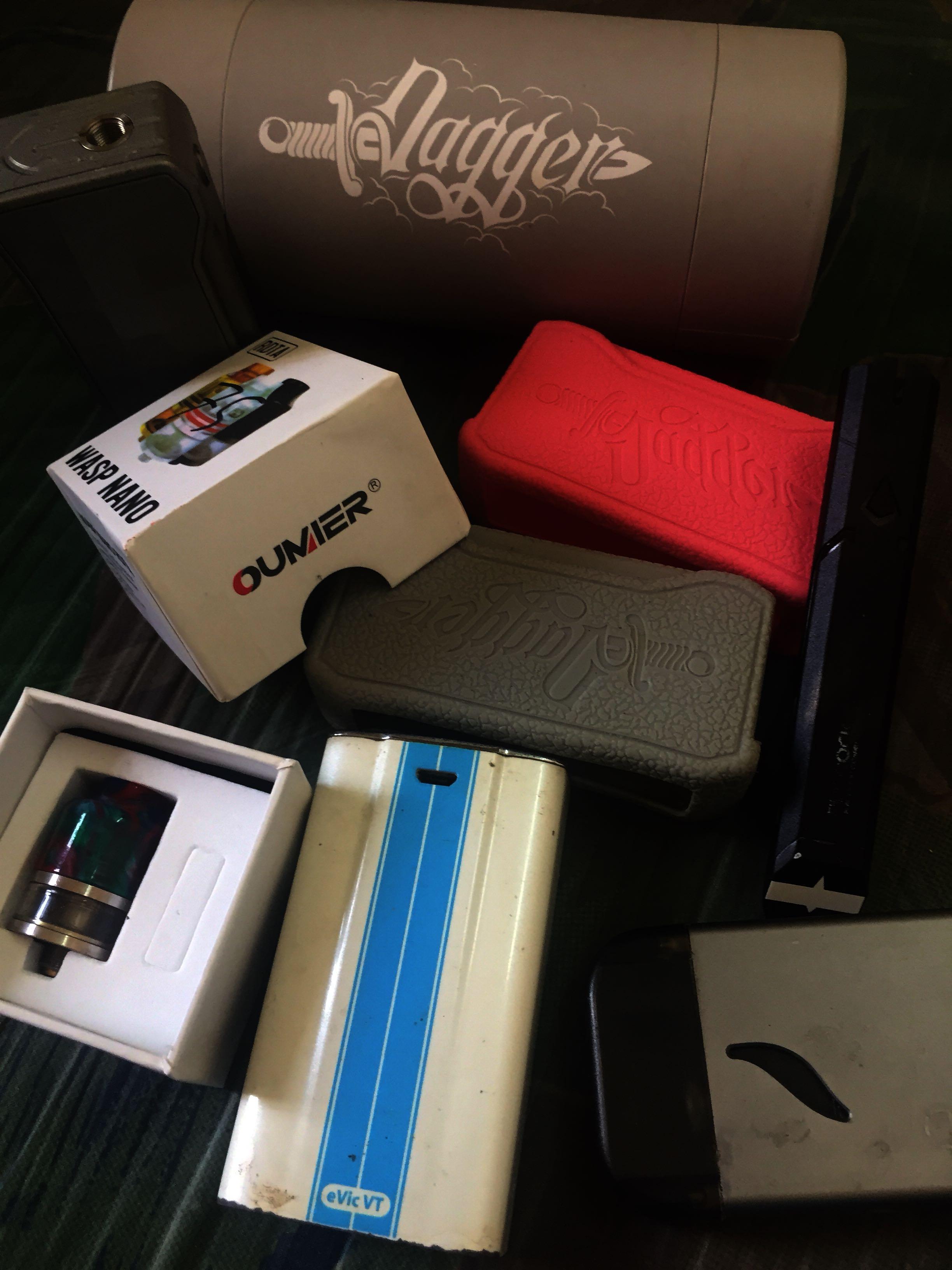Original Fullbox Dagger Mod With 2 Sleeves +Wasp Nano RDTA + Old but ...