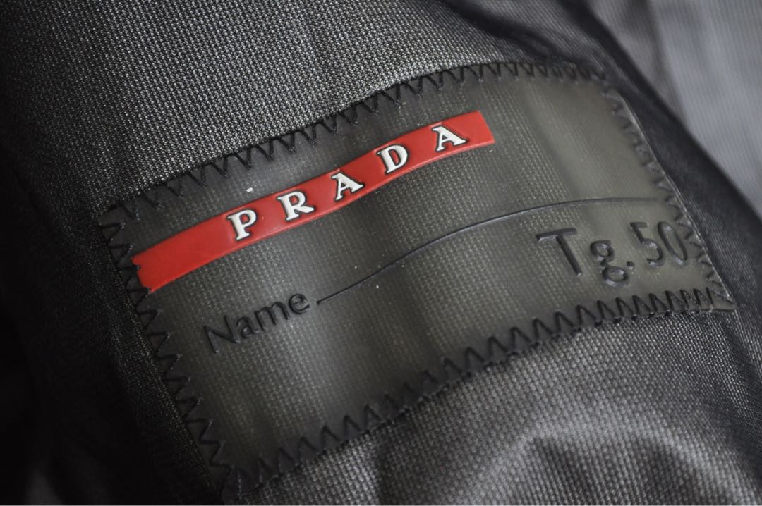 Prada - Linea Rossa - Nylon Cafe Racer Jacket, Men's Fashion, Coats ...