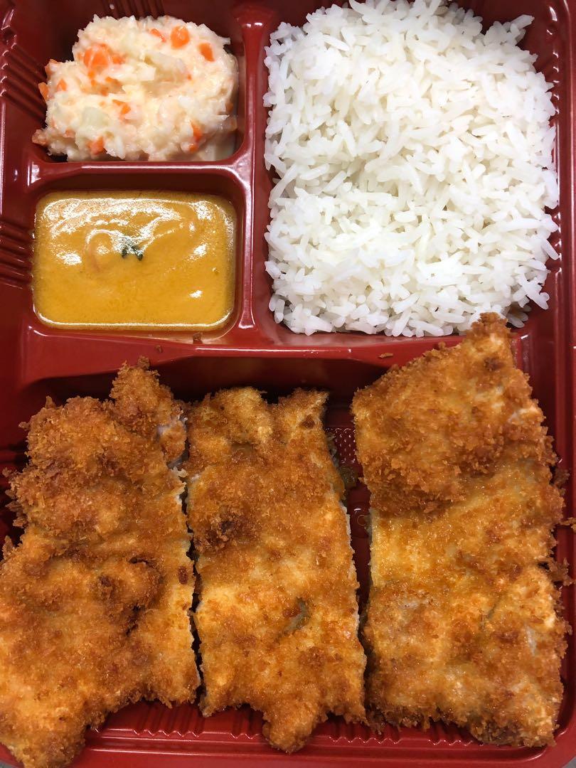 Salted egg chicken cutlet rice, Food & Drinks, Rice & Noodles on Carousell