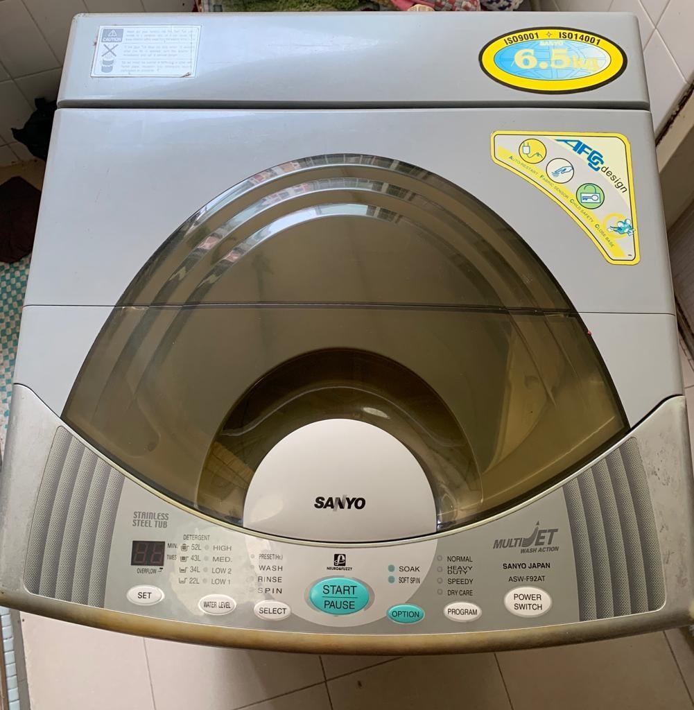 Sanyo Washing Machine model ASW-F92AT, TV & Home Appliances, Washing ...