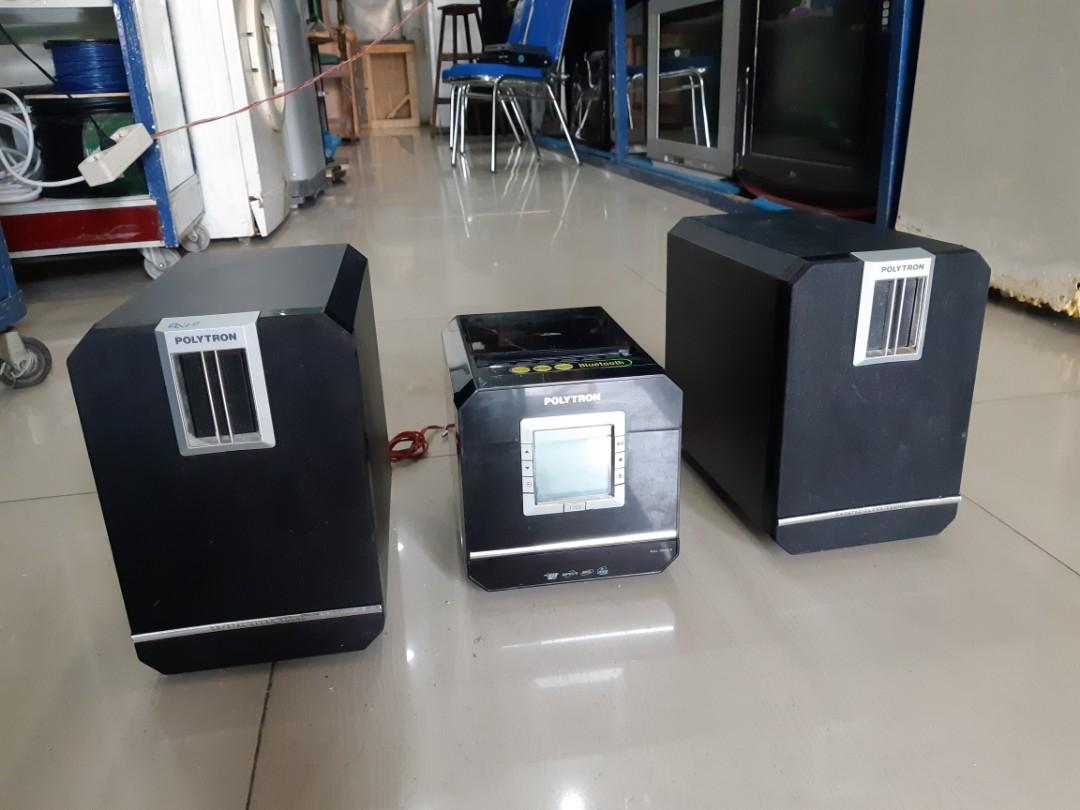 Speaker Mini Hifi Polytron, usb, radio, kaset, bluetooth, Elektronik ...
