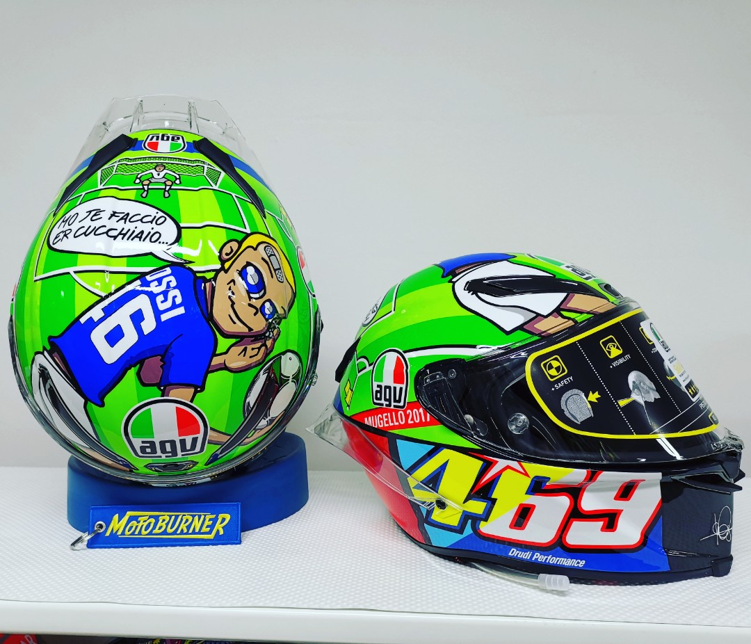 Agv helmets Pista Rossi, Motorcycles, Motorcycle Apparel on Carousell