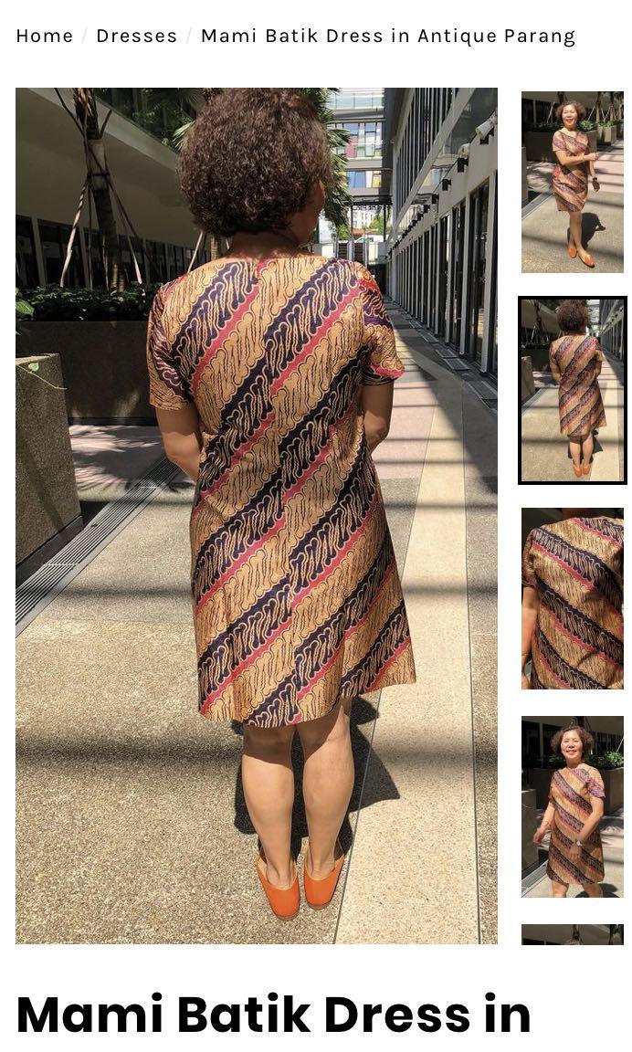 Batik Dress (Yeomamabatik) in antique parang, Women's Fashion, Muslimah ...