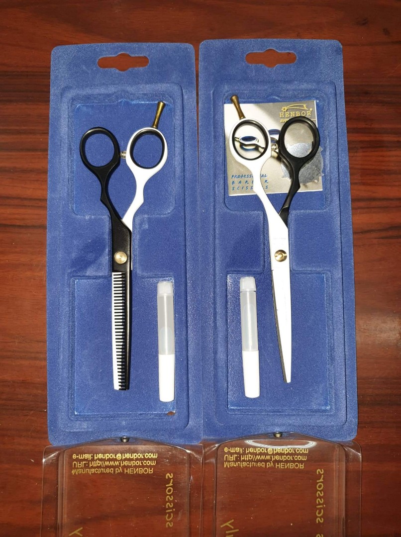HENBOR SCISSORS AND THINNING SET, Beauty & Personal Care, Men's ...