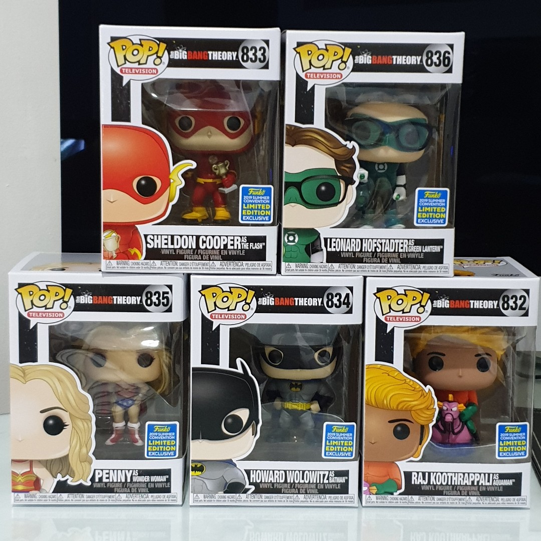 Limited Edition 2019 SDCC Exclusive The Big Bang Theory Funko Pop Set ...