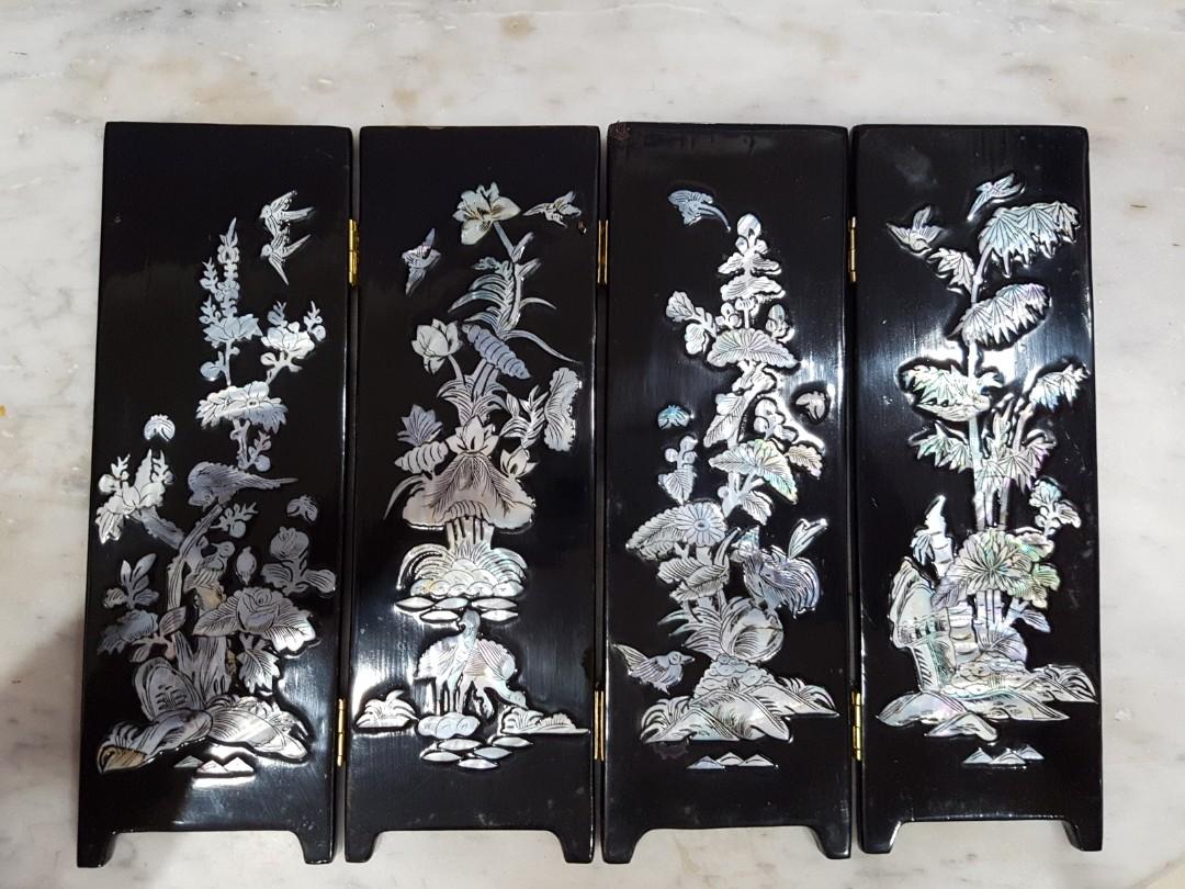 Miniature Vietnamese Screen, Hobbies & Toys, Stationery & Craft, Art ...