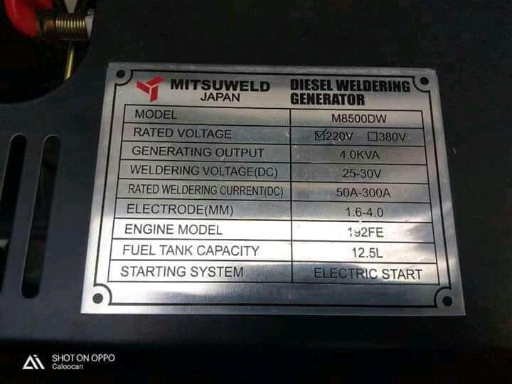 Mitsuweld Japan 300A Diesel Welding Generator or Diesel Welding Machine ...