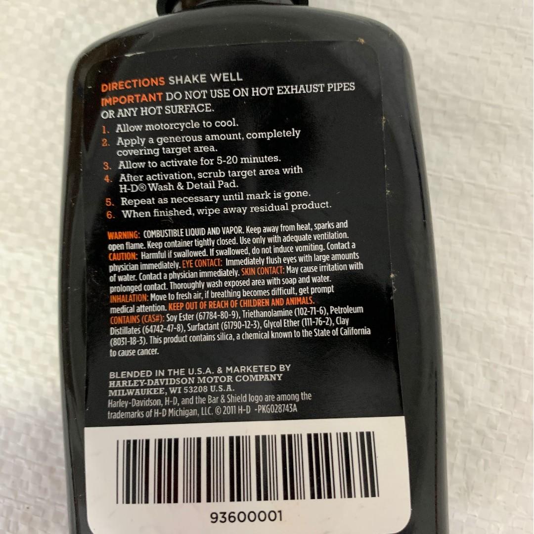 New Harley davids 93600001 Exhaust Boot Mark Remover 4 OZ 118mL Harley ...