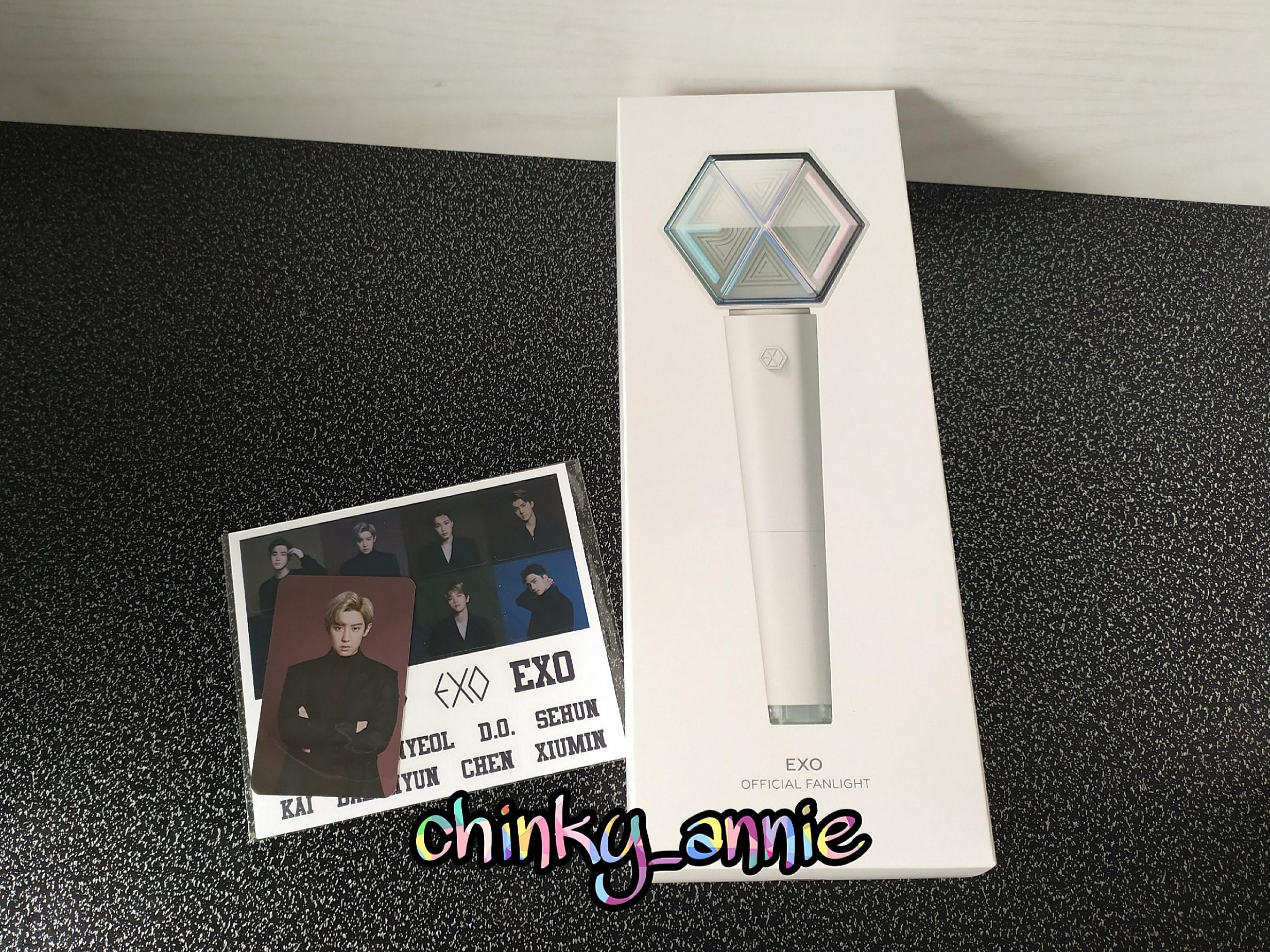 (9.9 SALE) Exo Official Lightstick Ver 3 Eribong w/ POB Sticker ...