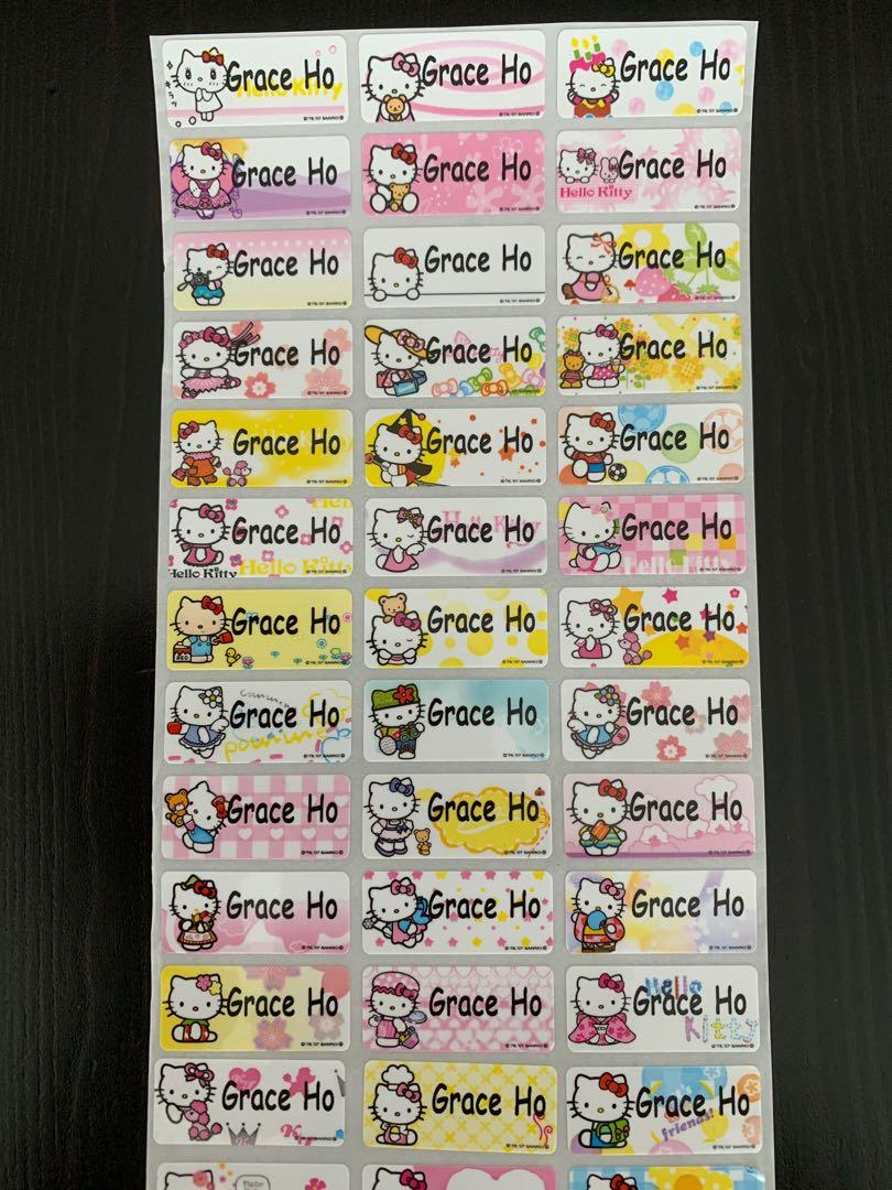 Personalised Cartoon Name Stickers 3, Hobbies & Toys, Stationery ...