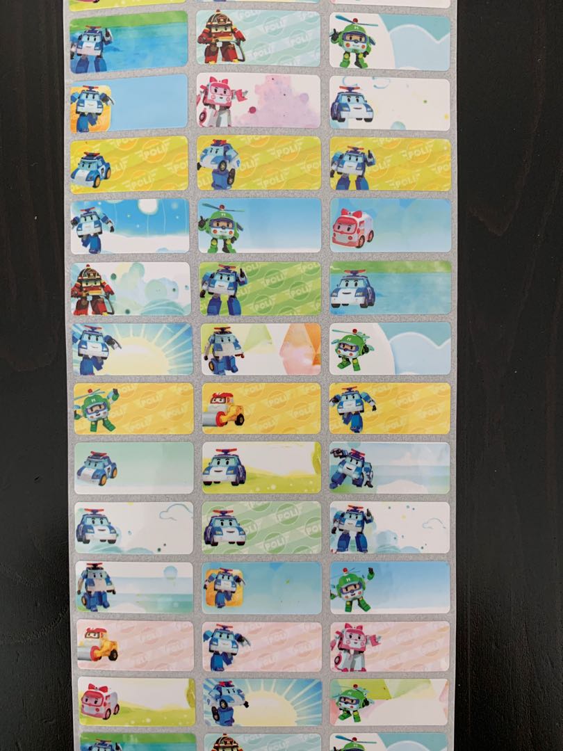 Personalised Cartoon Name Stickers 4, Hobbies & Toys, Stationery ...