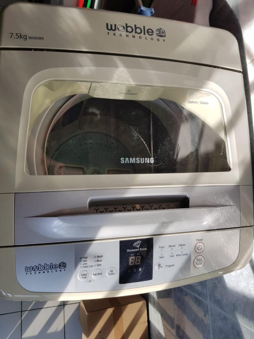 SAMSUNG WOBBLE 3D TECHNOLOGY WASHING MACHINE 7.5 KG, TV & Home ...