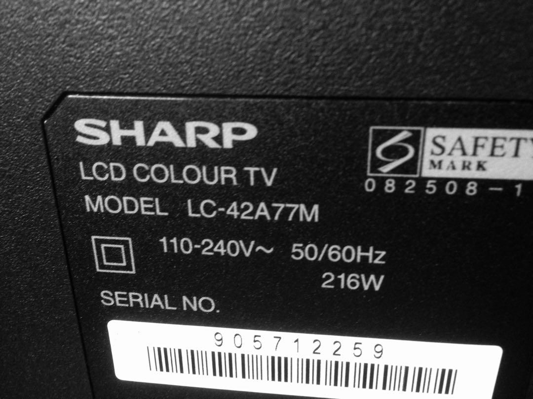 SHARP 42-FullHD LCD TV, TV & Home Appliances, TV & Entertainment, TV on ...