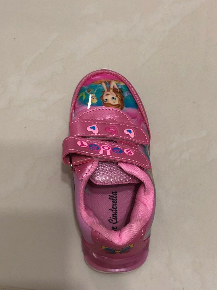 Sofia princess kids velcro covered shoes (pink), Babies & Kids, Babies ...