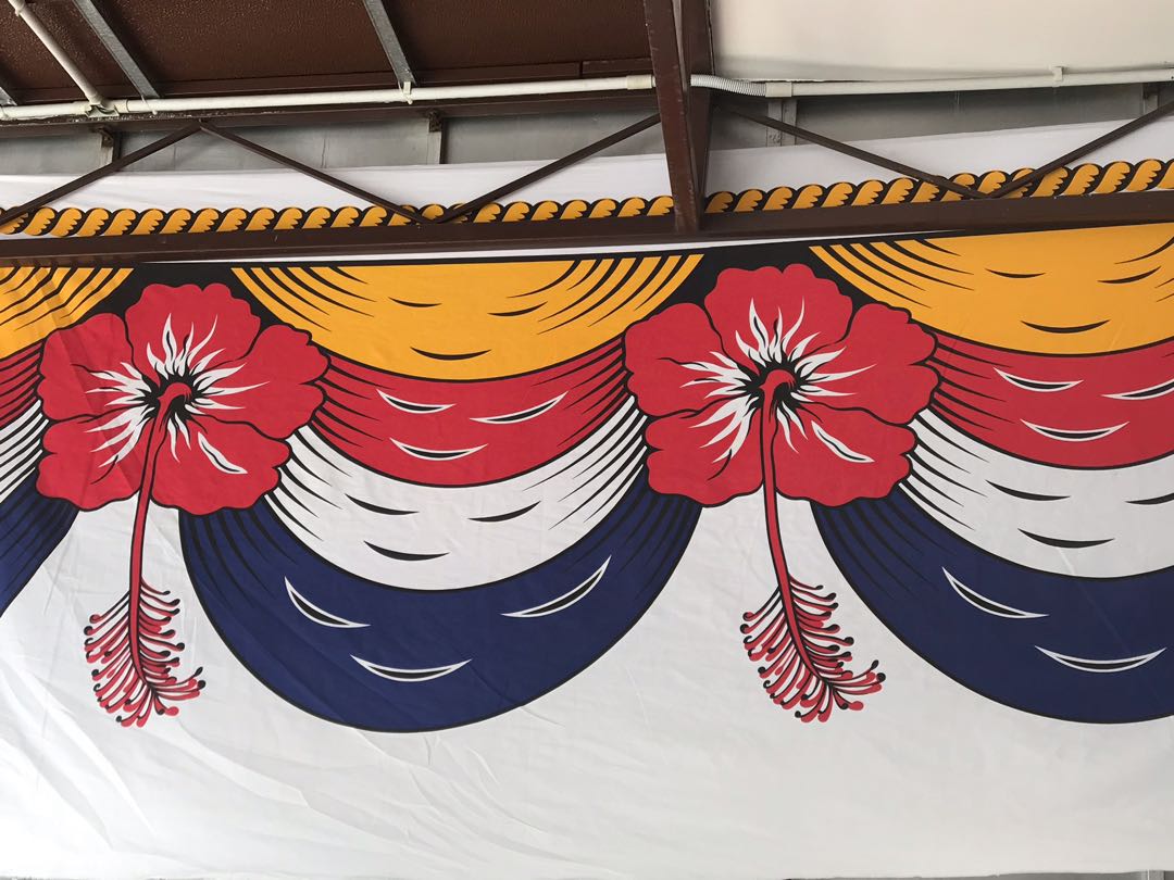 Banner Bunga Raya/ Kain Bendera Bunga raya, Hobbies & Toys, Stationery ...