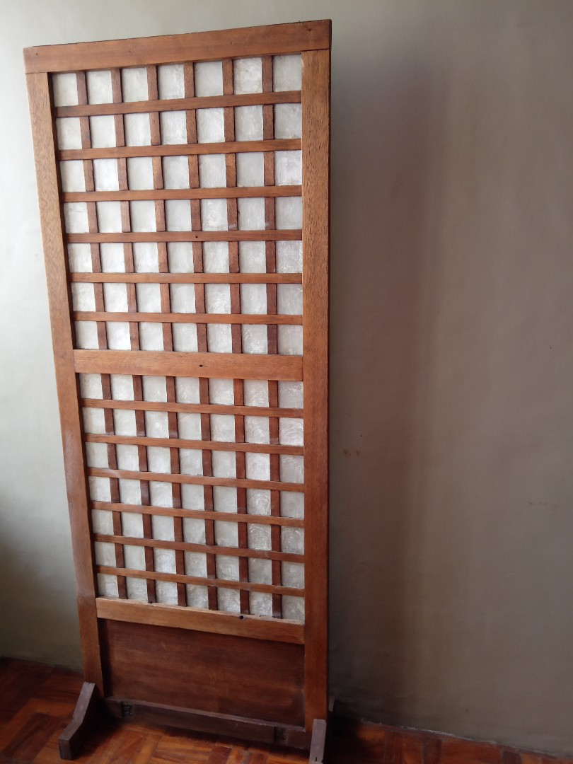 capiz window panel with foot stand, Furniture & Home Living, Office ...