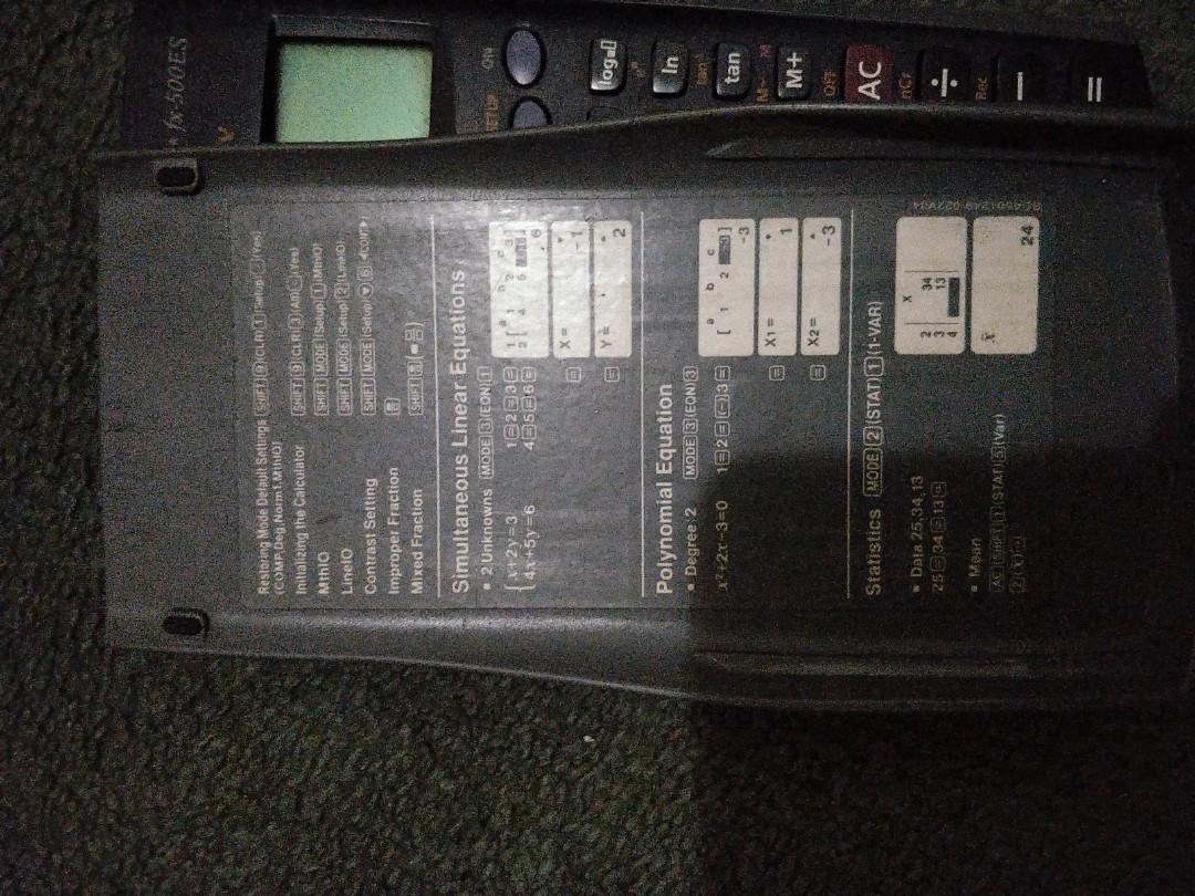 Casio FX 500ES Scientific Calculator, Computers & Tech, Office ...