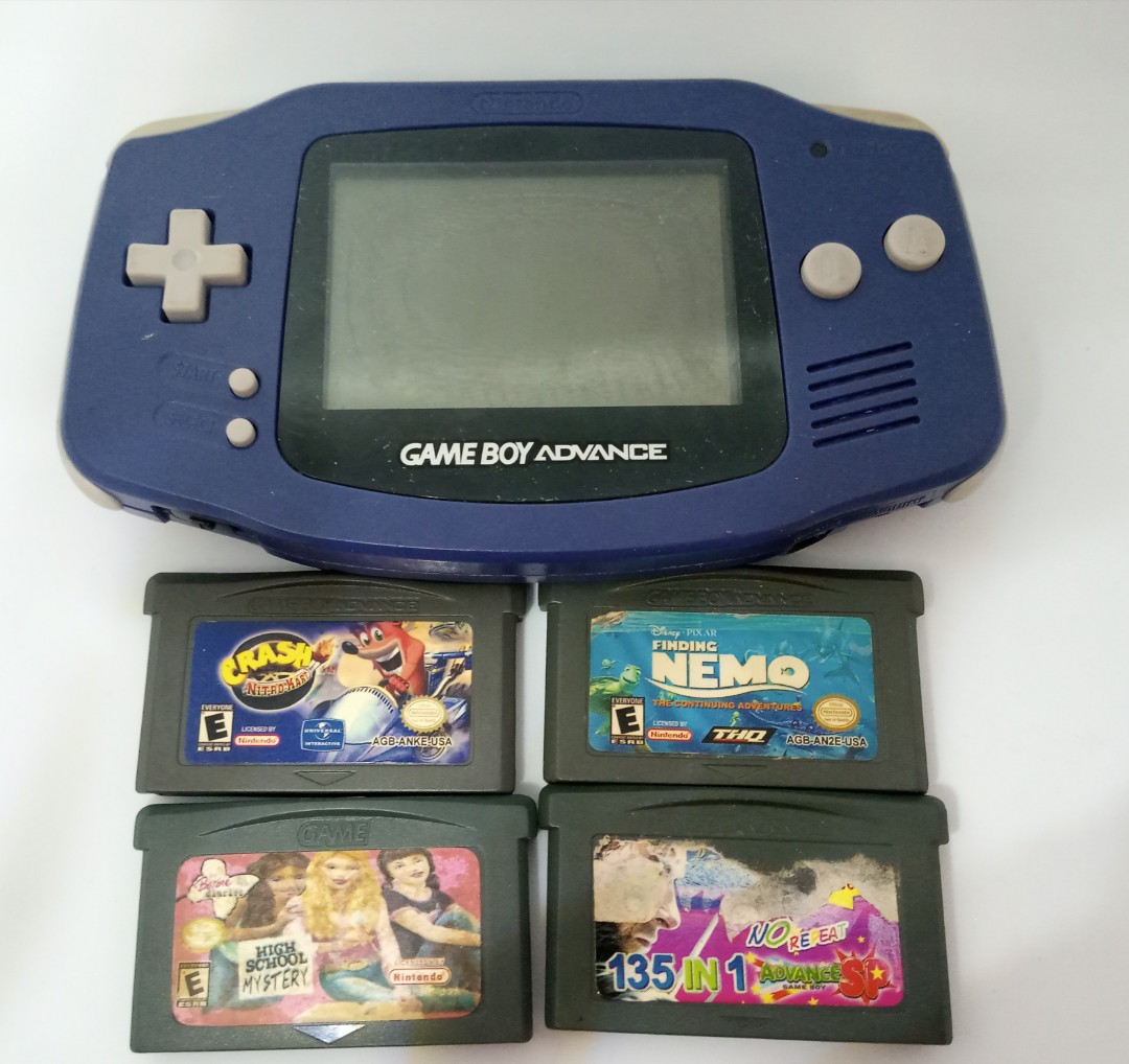 Gameboy advance gba with burn screen, Video Gaming, Video Game Consoles ...