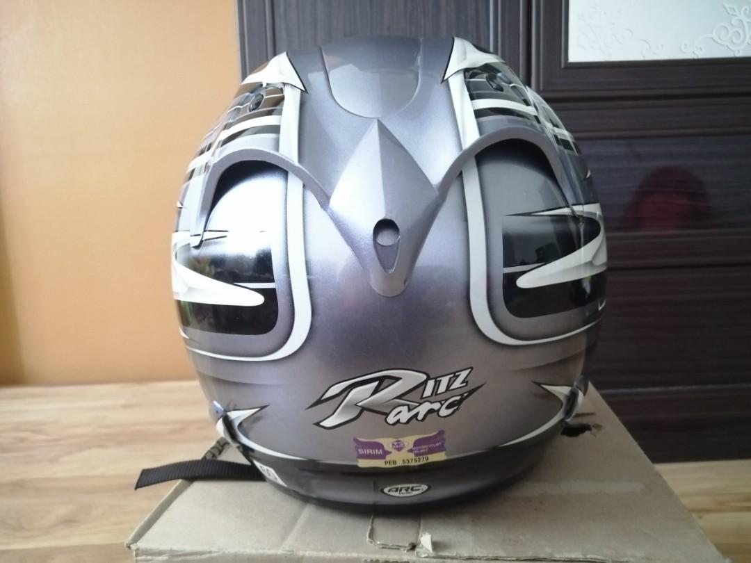 Helmet Arc Ritz Silver Original Limited Edition, Motorbikes on Carousell