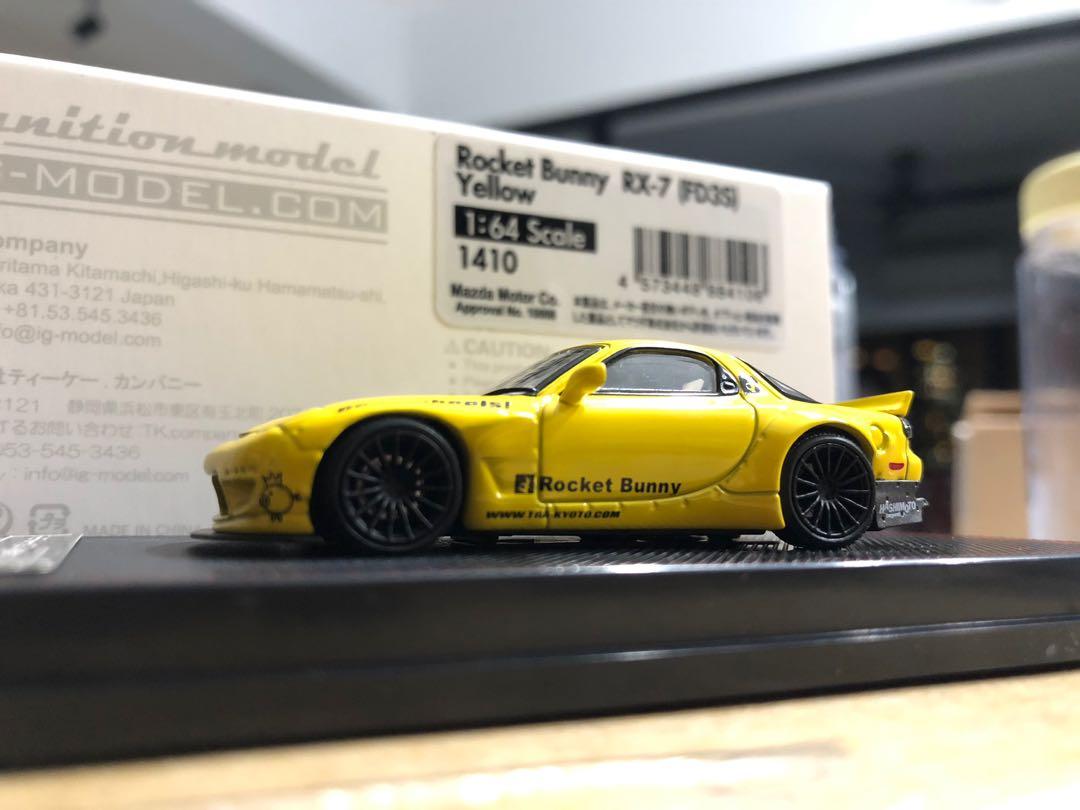 Ignition Model 1/64 Rocket Bunny RX-7 (FD3S) Yellow - Tarmac Works Exclusive Color RX7, Hobbies ...