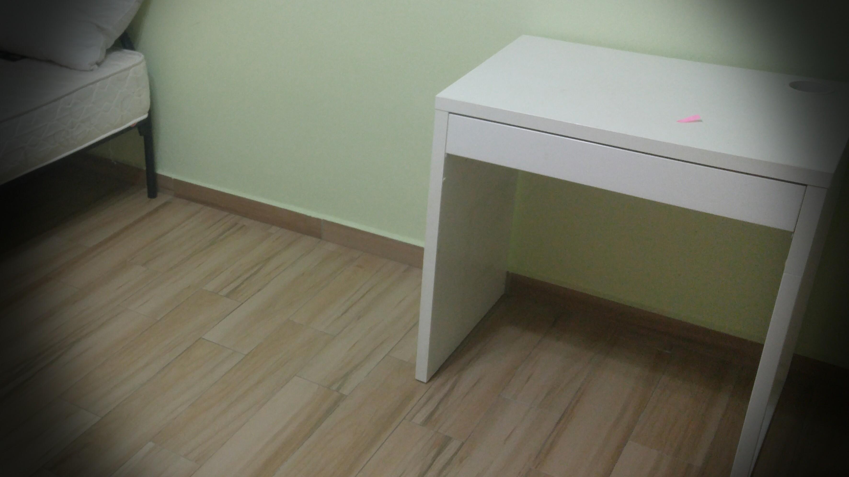 Ikea White Micke Desk 73cm, Furniture & Home Living, Furniture, Tables ...