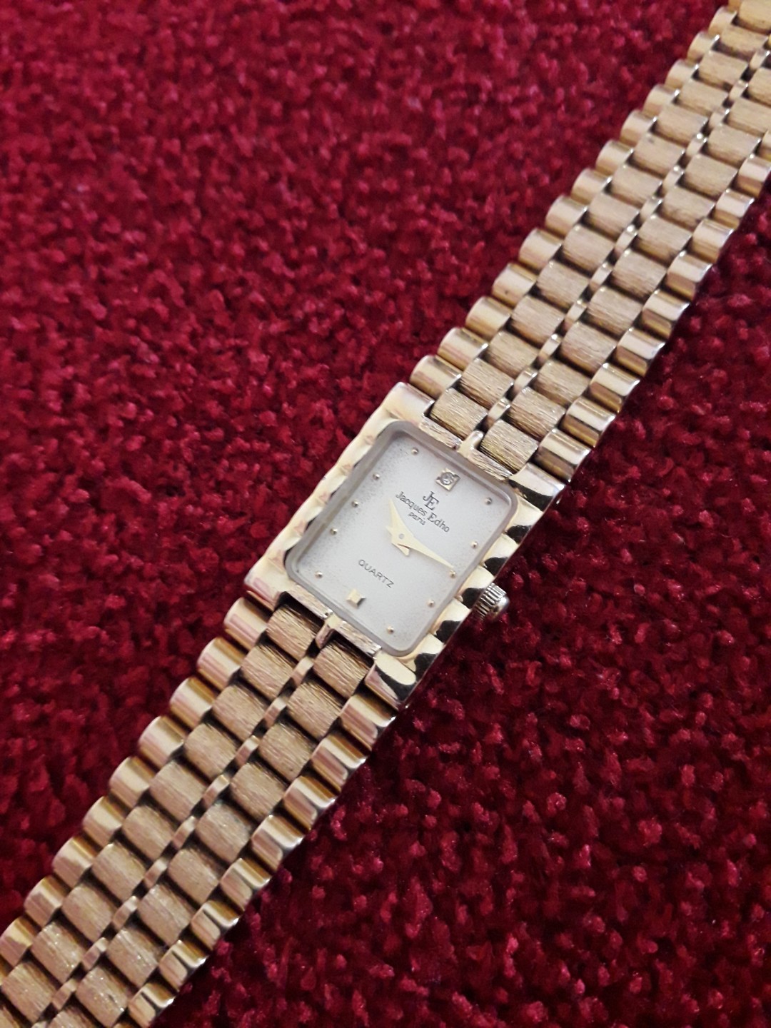 Jacques edho 18k gold plated watch vintage, Fesyen Wanita, Jam Tangan ...