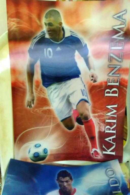 maxis poster messi ronaldo benzema ashavin vidic, Sports Equipment ...