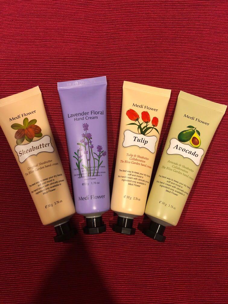 Medi Flower Hand Cream (Set of 4), Beauty & Personal Care, Face, Face ...
