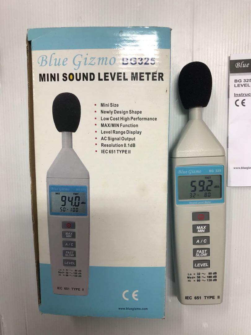 Mini Sound Level METER. BLUE GIZMO BG325, Audio, Other Audio Equipment ...