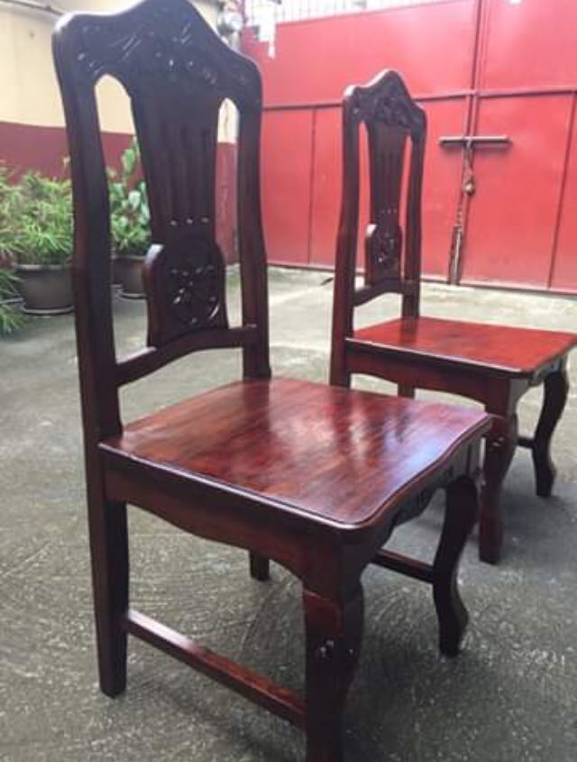 Narra Wooden Chair, Furniture & Home Living, Furniture, Chairs on Carousell