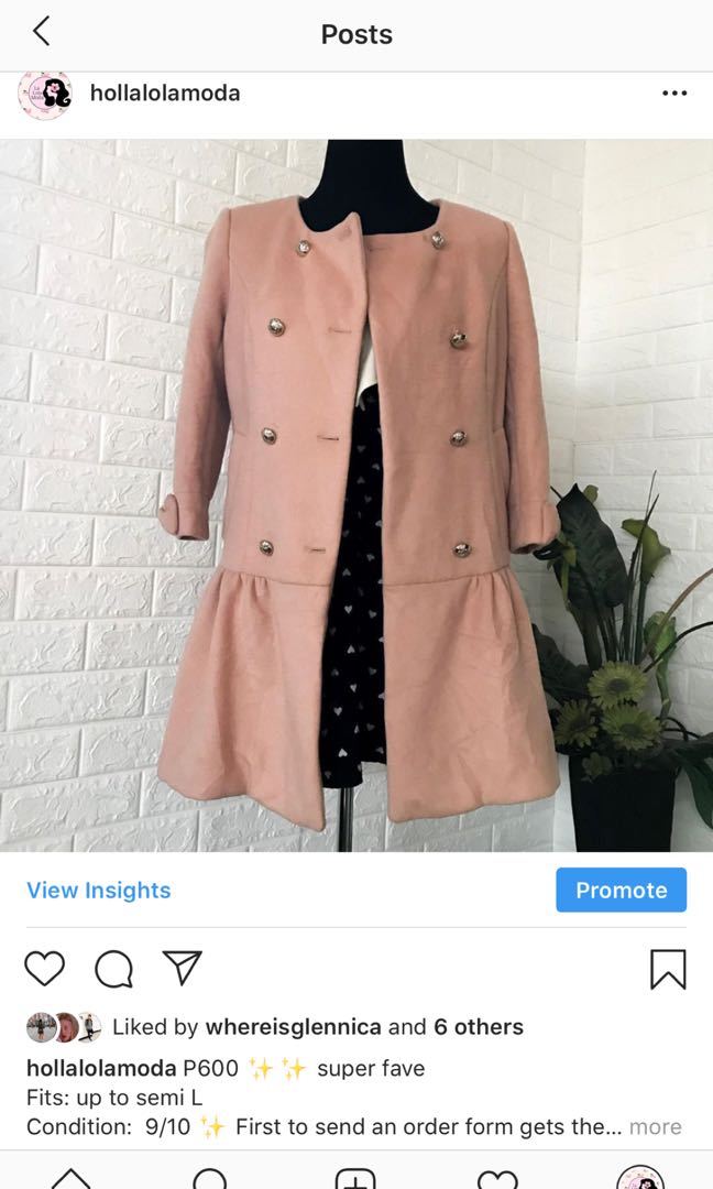 Rose pink wool coat, Women's Fashion, Coats, Jackets and Outerwear on ...