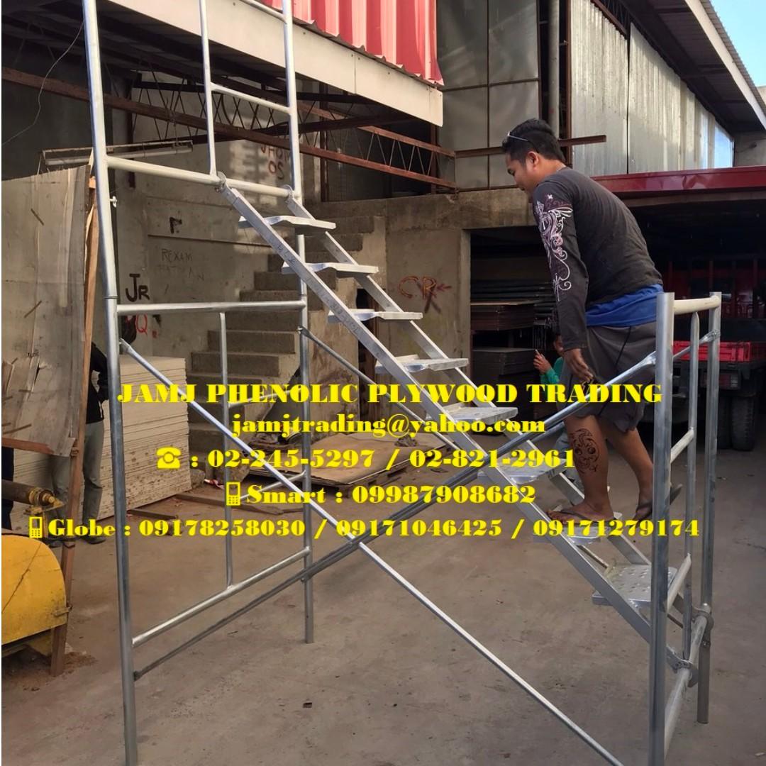 Scaffolding pipes, H frame set, GI ladder, catwalk or flatform and ...