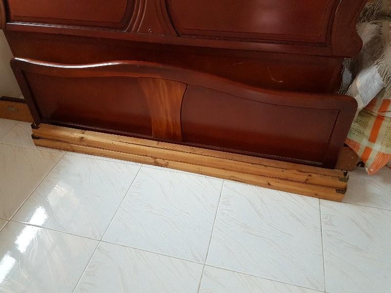 Slightly Used Wooden Bed Frame, Furniture & Home Living, Furniture, Bed ...