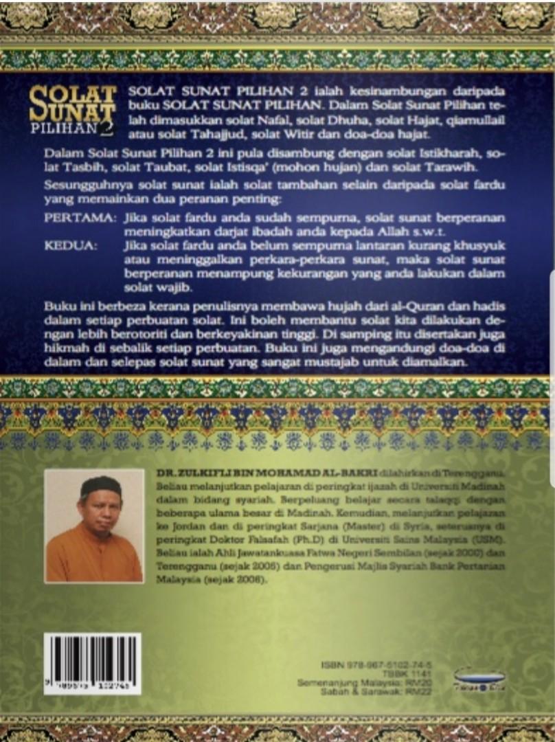 Solat Sunat Pilihan 2 S.S. Datuk Dr. Zulkifli Mohamad Al-Bakri -buku ...