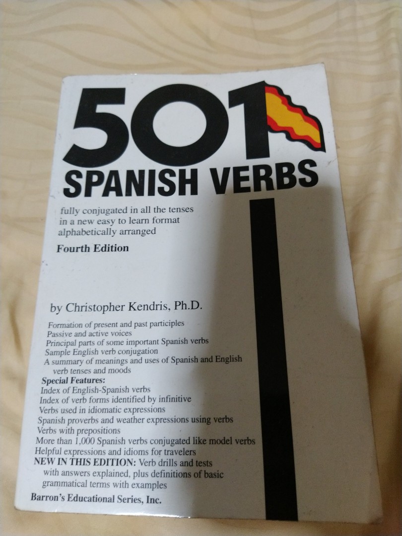 Spanish book 501 Spanish verbs, Hobbies & Toys, Books & Magazines ...