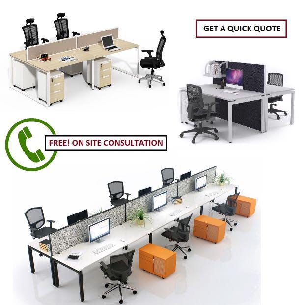 System office furniture workstation table desk, Furniture & Home Living ...