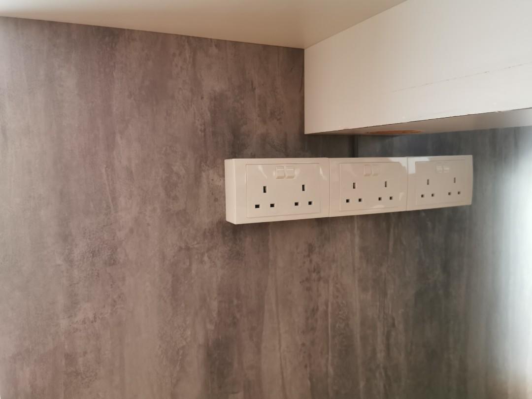 Selling Fast Used Custom Study Table Desk w Power Sockets, Furniture ...