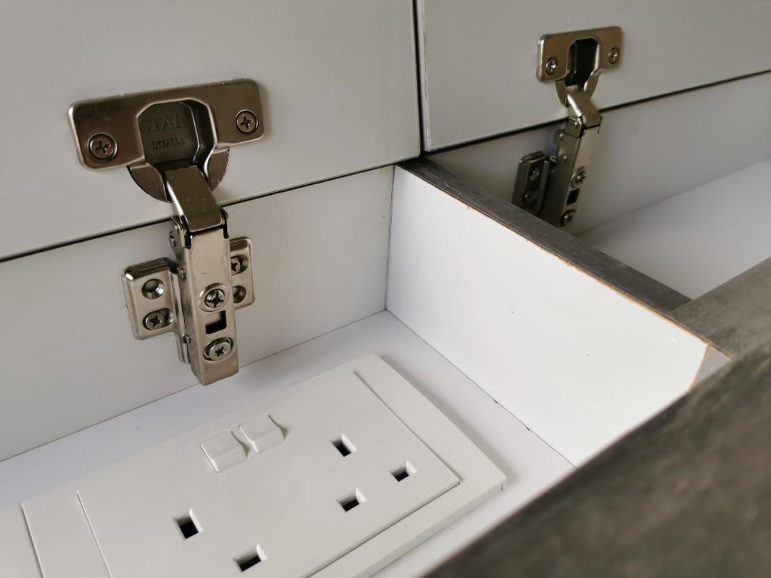 Selling Fast Used Custom Study Table Desk w Power Sockets, Furniture ...