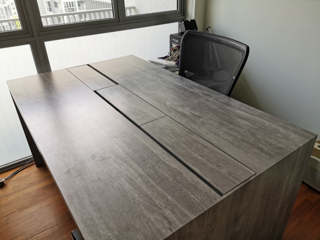 Selling Fast Used Custom Study Table Desk w Power Sockets, Furniture ...
